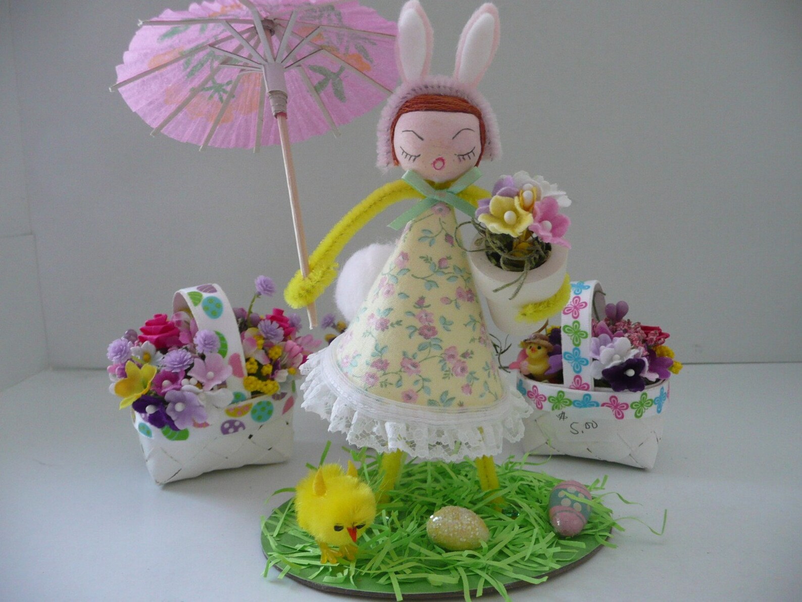 Vintage Style Spun Cotton Easter Doll - Etsy