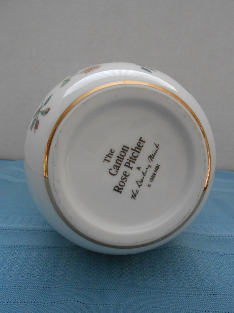 Danbury Mint canton Rose Bone China Pitcher - Etsy