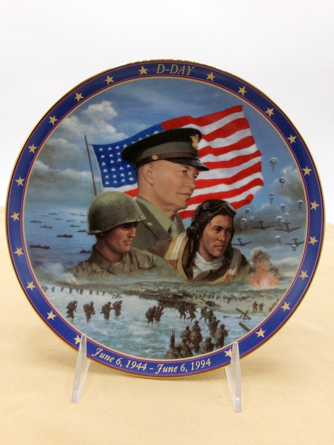 Bradford Exchange World War II: A Remembrance, Porcelain "d-day" Plate ...