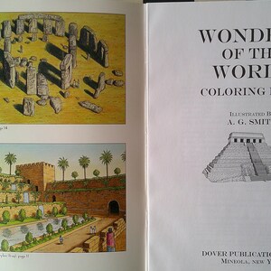 Dover "wonders of the World" Coloring Book, Dover Publications, A.G ...