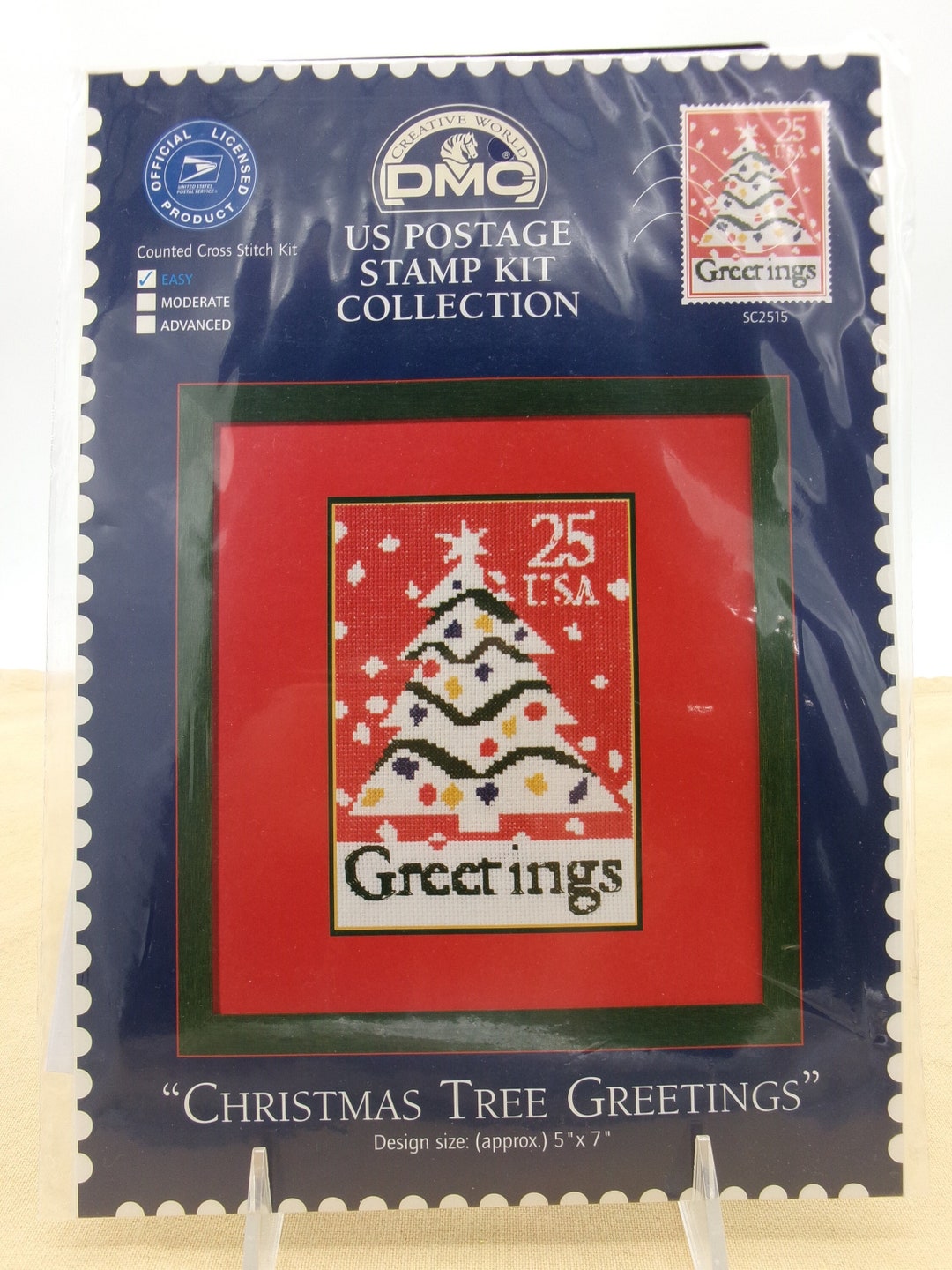 DMC SC2515 U.S. Postage Stamp Collection christmas Tree Greetings ...