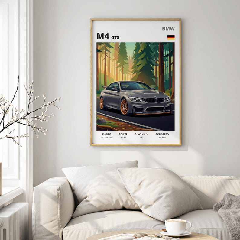 BMW M4 GTS (F82) Poster Sports Coupe | Automotive Wall Art - Etsy