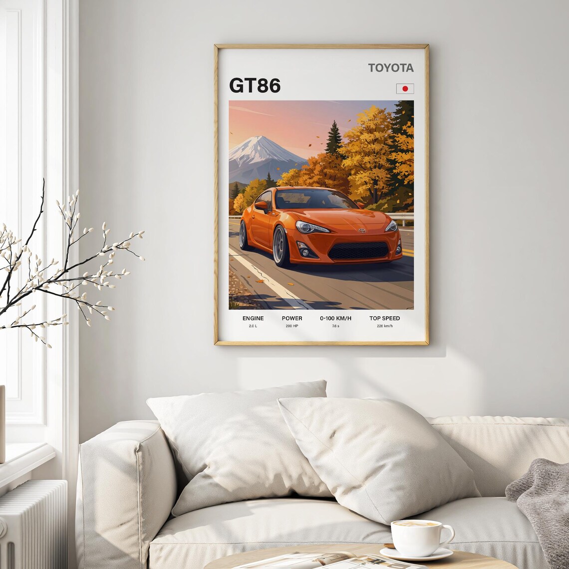 Toyota GT86 Poster Sports Car | Wall Decor | Car Poster | Auto Lover ...
