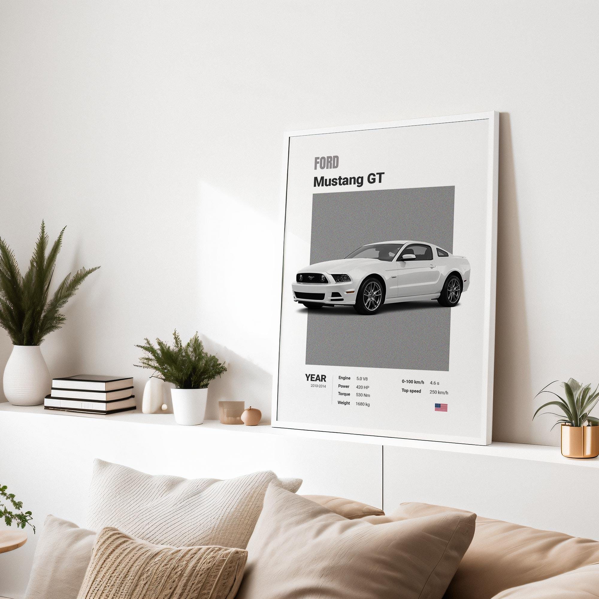 Ford Mustang GT S197 Poster | Wall Decor | Car Poster | Auto Lover Art ...