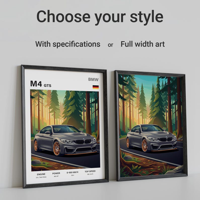 BMW M4 GTS (F82) Poster Sports Coupe | Automotive Wall Art - Etsy