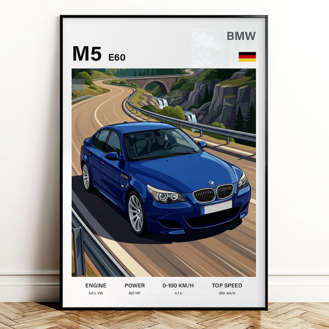 BMW M5 (E60) Poster Sports Sedan | Automotive Wall Art - Etsy