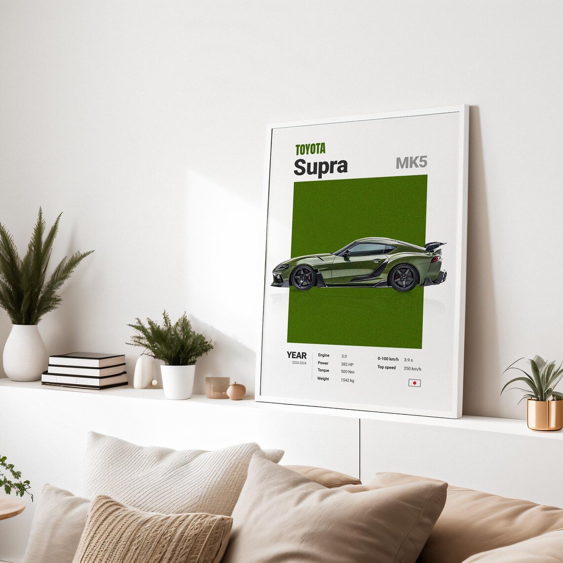 Toyota Supra MK5 Poster | Wall Decor | Car Poster | Auto Lover Art ...