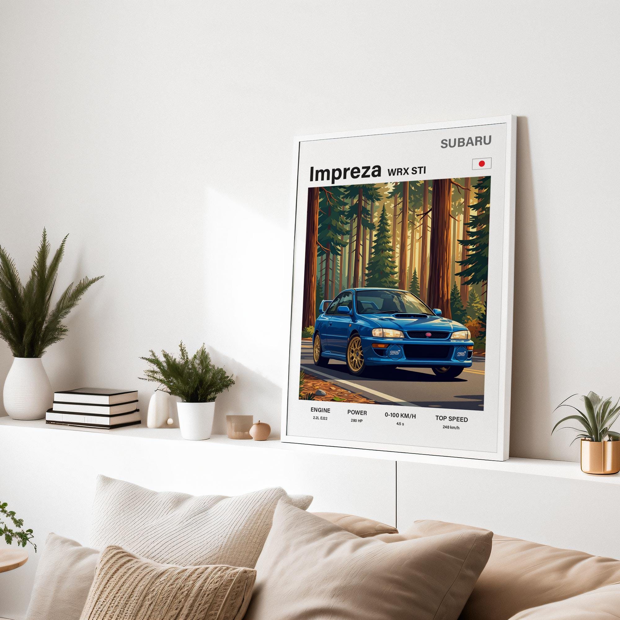Subaru Impreza WRX STI (GC8 22B) Poster Classc Rally Car | Wall Decor ...