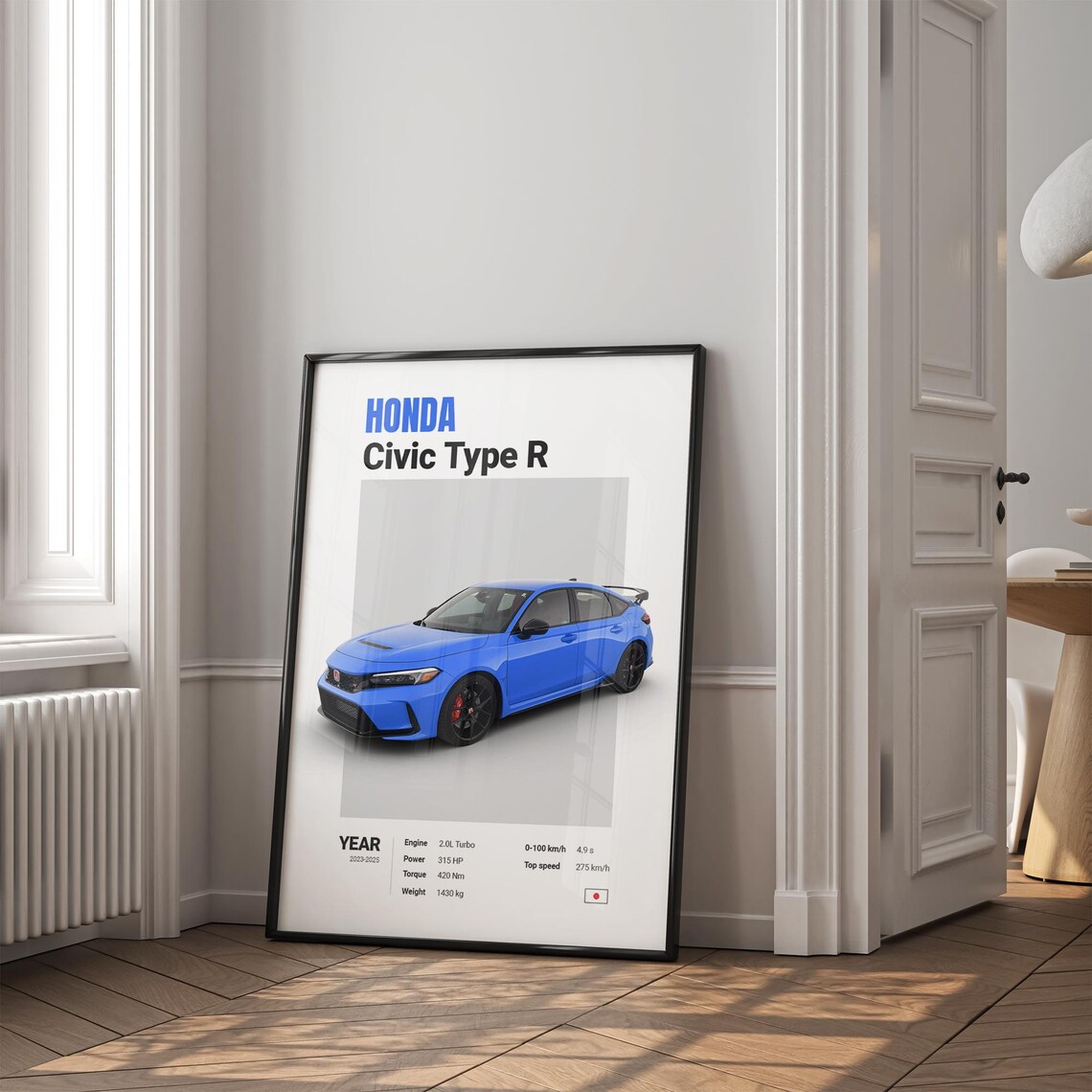 Honda Civic Type R Hatchback Poster | Wall Decor | Car Poster | Auto ...