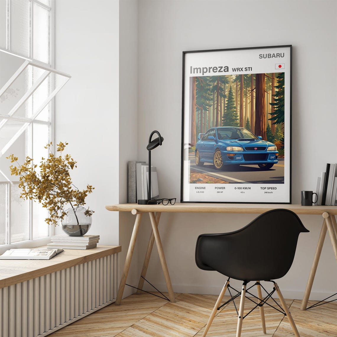 Subaru Impreza WRX STI (GC8 22B) Poster Classc Rally Car | Wall Decor ...