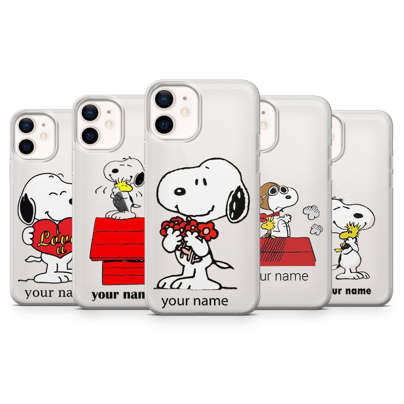 Clear Snoopy Phone Case Woodstock -personalized Minimalist Cover for ...