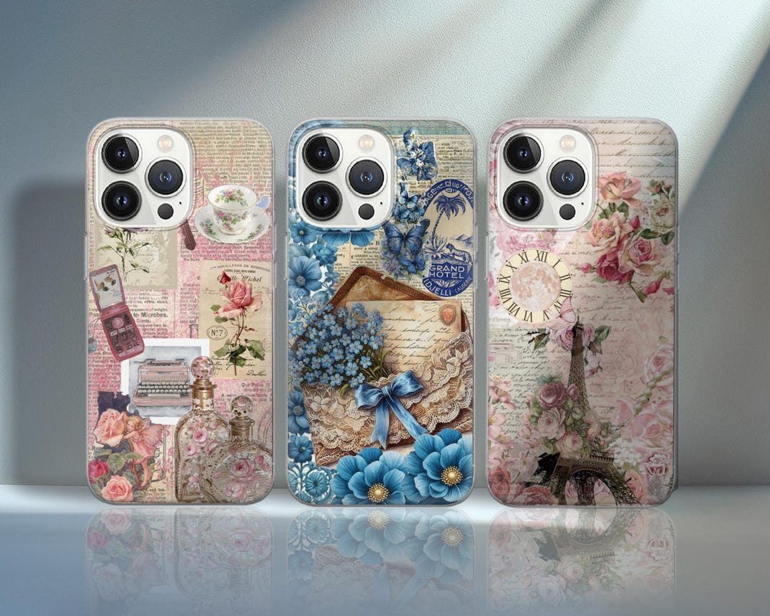 Cottagecore Aesthetic Phone Case, Scrapbook Artwork for Iphone, Samsung ...