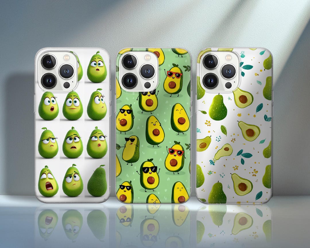 Green Avocado Case, Kawaii Cover, Art-inspired iPhone & Samsung ...
