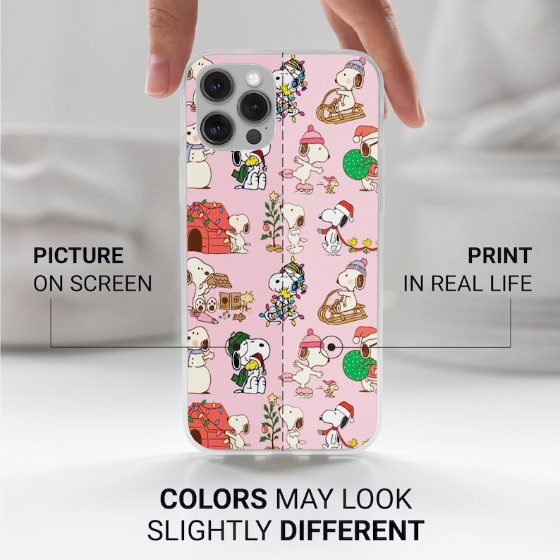 Cartoon Dog Phone Case, Snoopy Christmas Phone Cover, Aesthetic , Cute ...