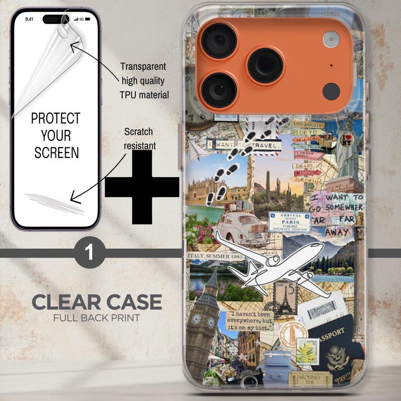 Travel Phone Case, Wanderlust Adventure Cover for iPhone Samsung, Pixel ...