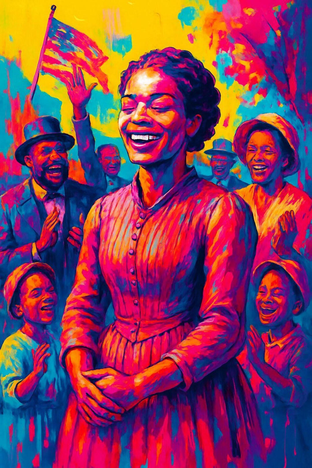 Vibrant Juneteenth Celebration Art: Afrocentric Black History Poster ...