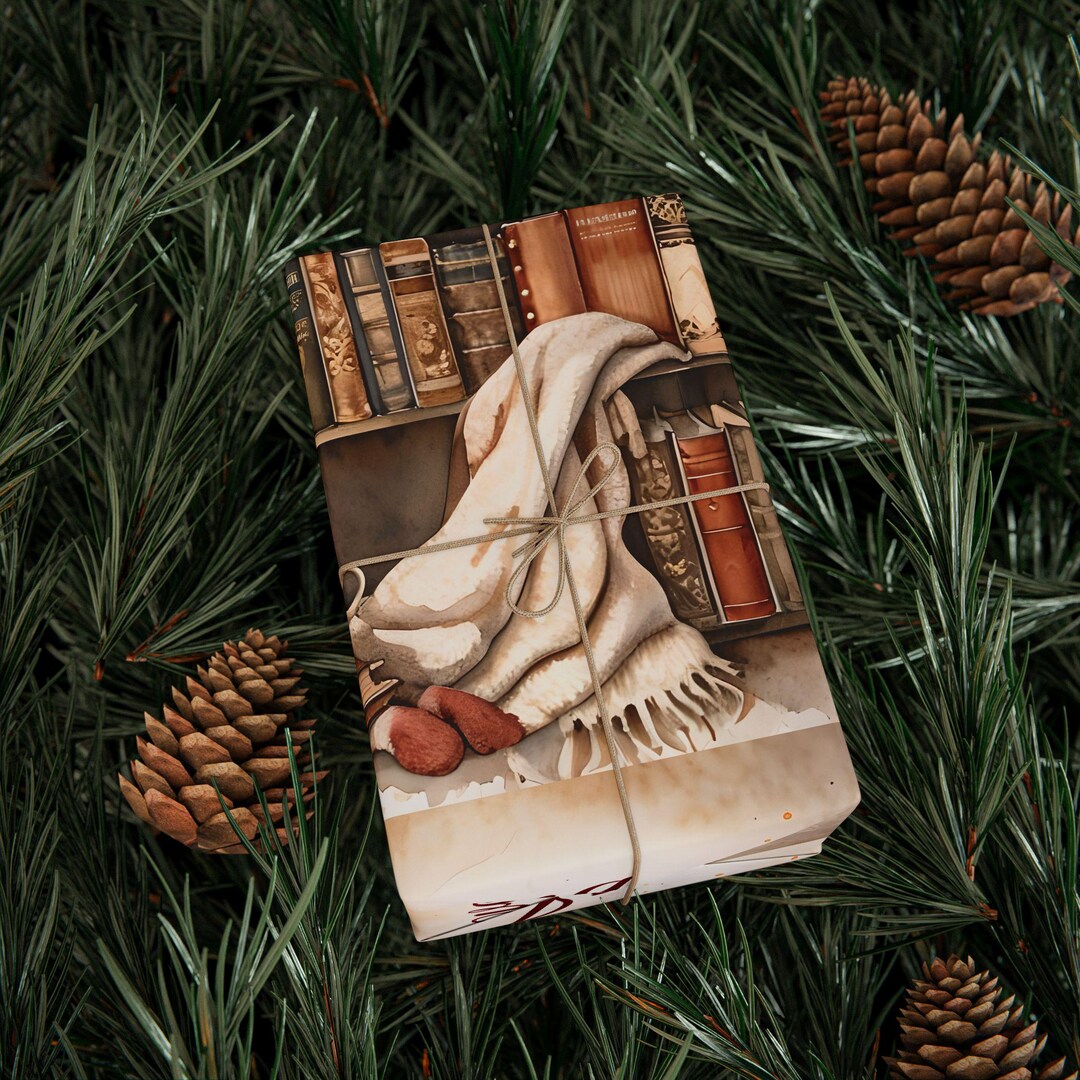 Book-themed Wrapping Paper: 90gsm Fine Art Paper, Gift Wrap for Book ...