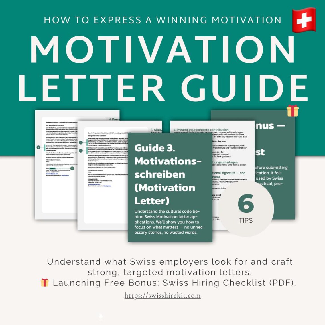 Motivation Letter Guide & DOCX Template | Swiss Motivationsschreiben ...