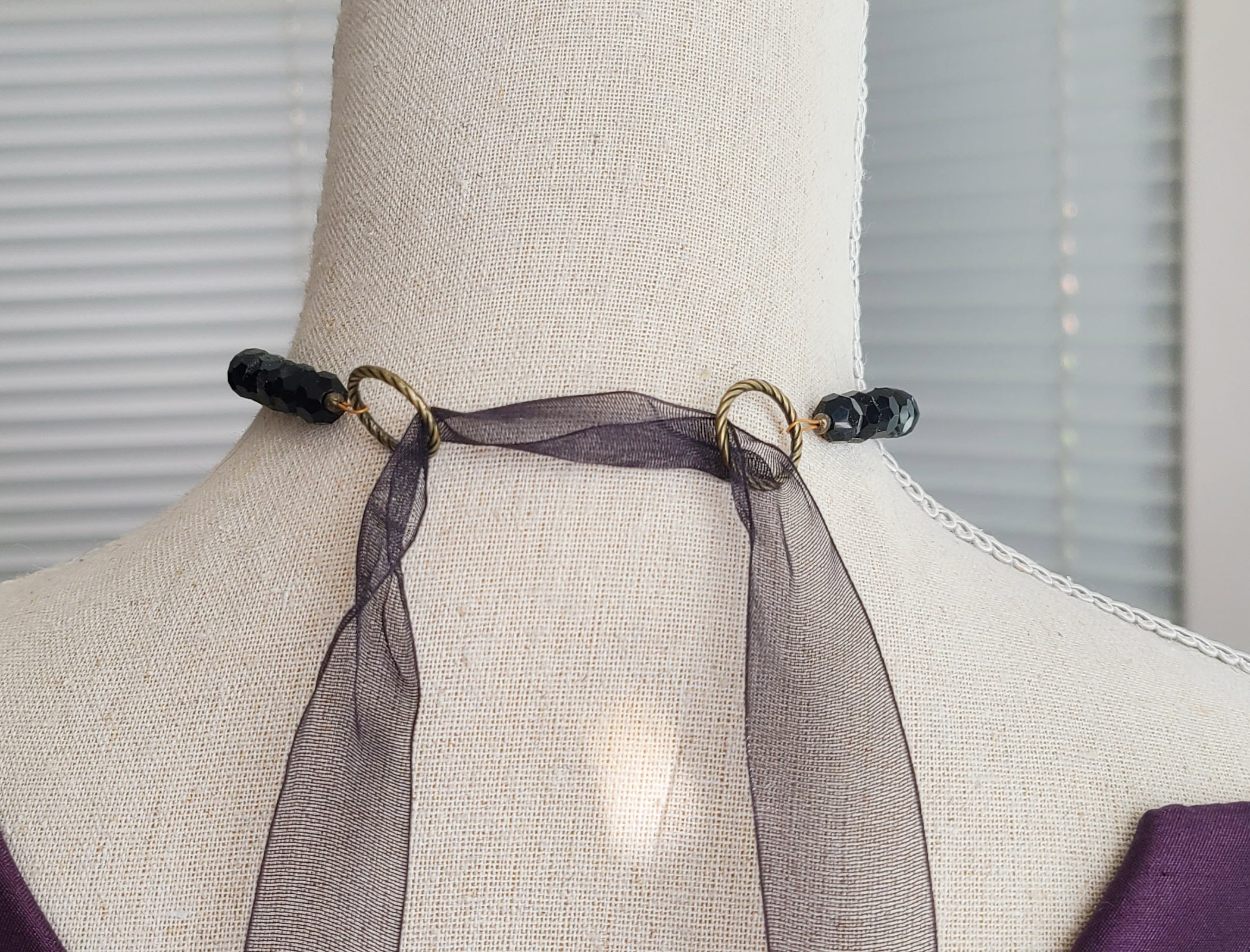 Black Jet Glass Choker, 19th Century Jewelry, Historical Jewelry for ...