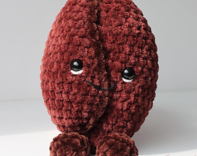 Coffee Bean Plushie Crochet Pattern - Etsy