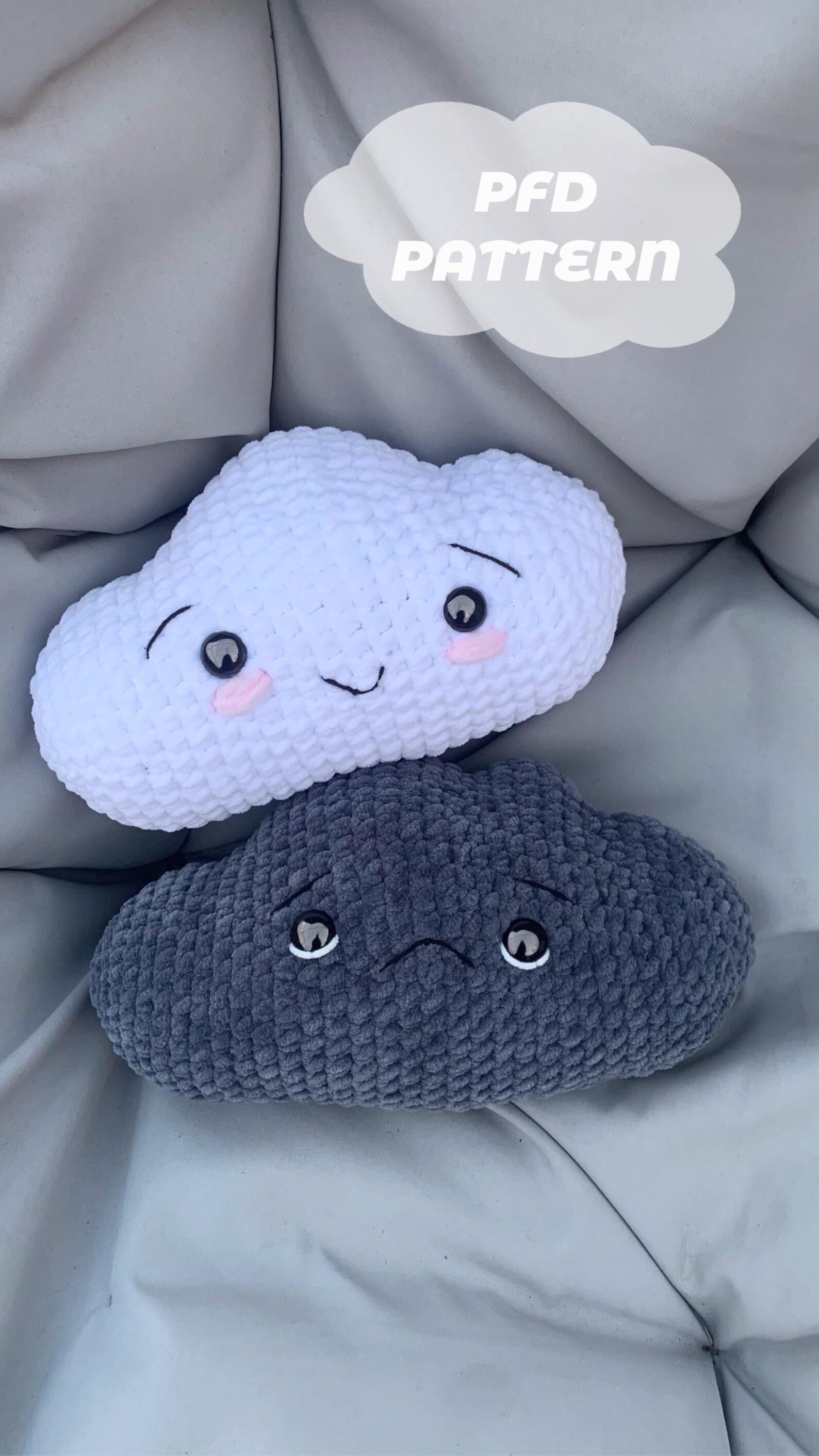Cloud Plushies Crochet Pattern | PDF Digital Download | Beginner ...
