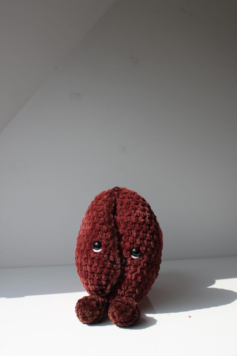 Coffee Bean Plush Crochet Pattern – Cute Amigurumi Toy DIY - Etsy