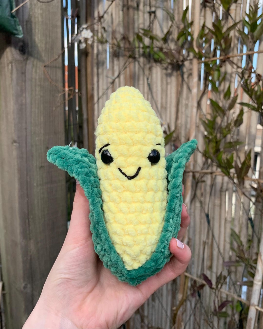 Corn Plushie Crochet Pattern | Kawaii Amigurumi Vegetable (PDF Tutorial ...