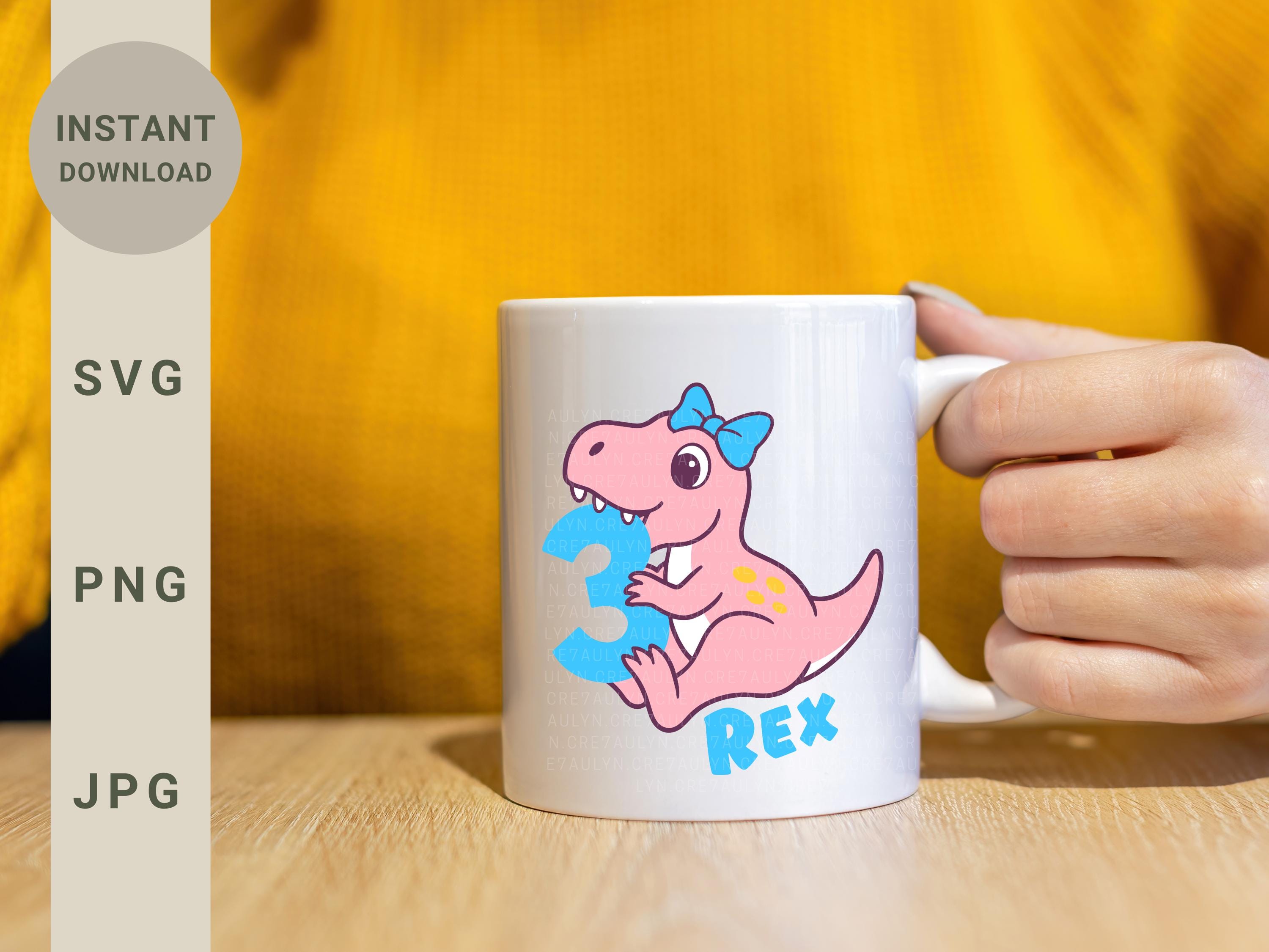 3 Rex Girl Dinosaur SVG | Three Rex SVG | Girl 3rd Birthday Svg | T Rex ...