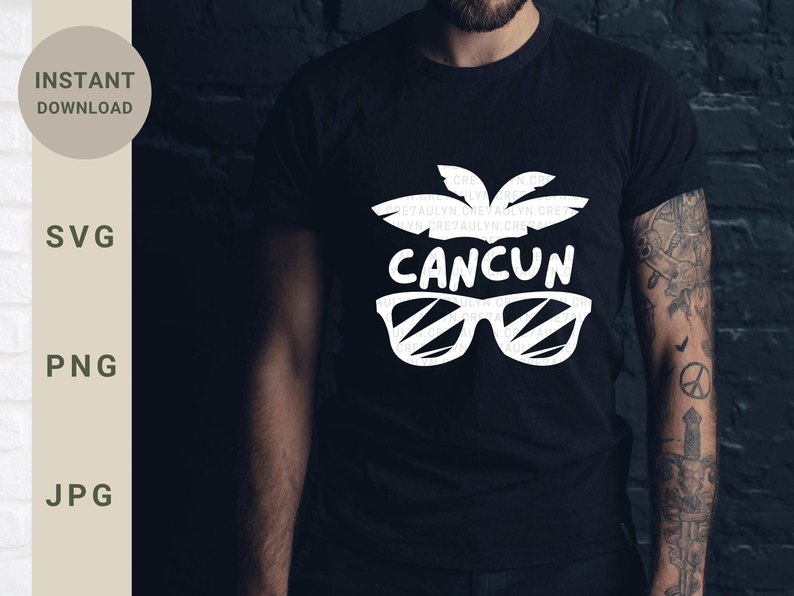 Cancun SVG PNG, Mexico Sunglasses Clipart, Tropical Palm Tree Summer ...