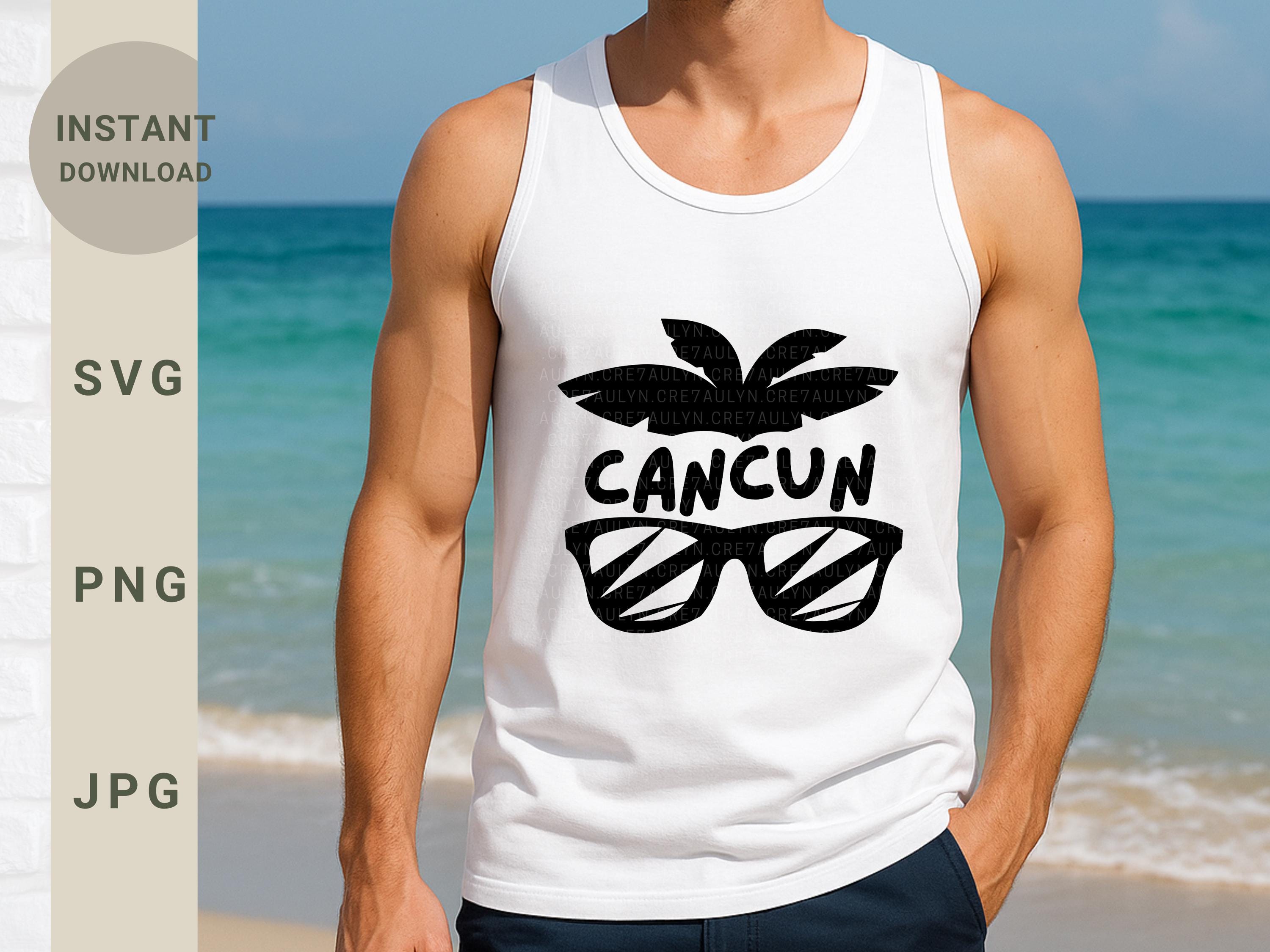 Cancun SVG PNG, Mexico Sunglasses Clipart, Tropical Palm Tree Summer ...