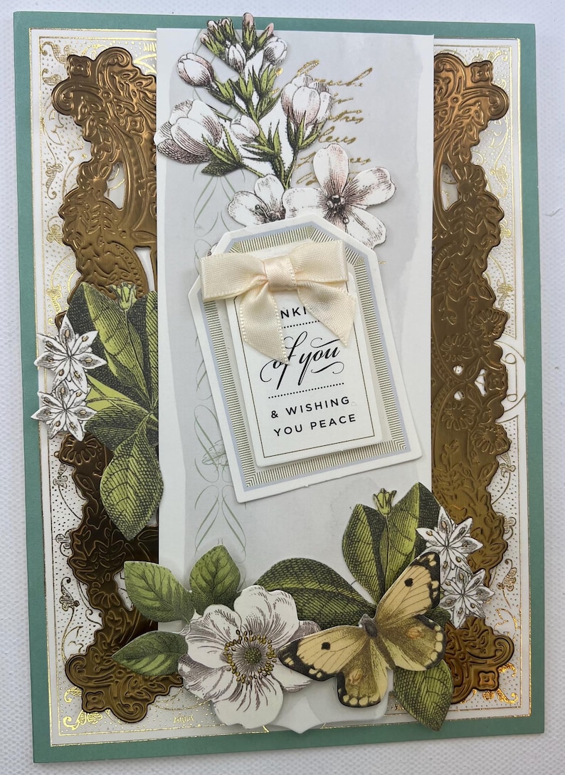 Sympathy Card Anna Griffin Inspired Handmade - Etsy