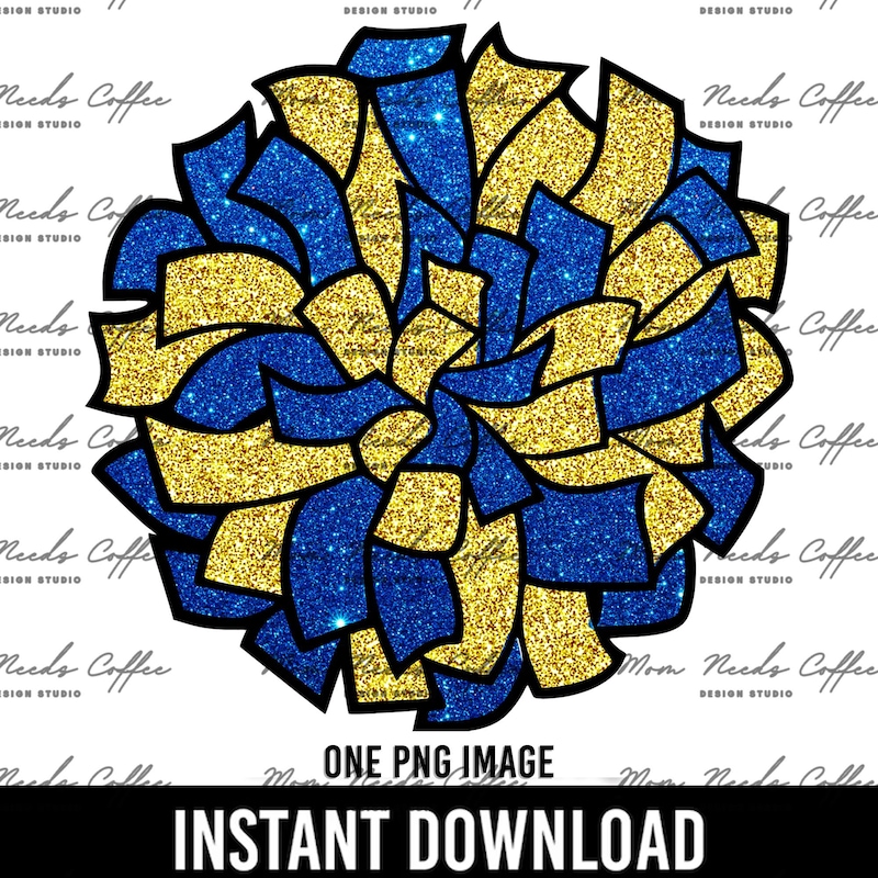 Blue and Gold Cheer Png - Etsy