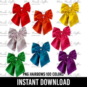 100 Realistic Coquette Bows PNG, Satin Hairbows Clipart, Bow Clipart ...