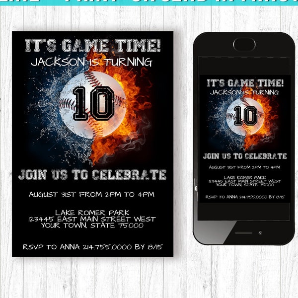 Baseball Invitation - Etsy