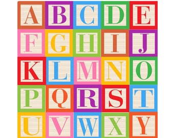 Building Blocks Clipart Alphabet B1ocks Clipart 26 Letters Block Font ...