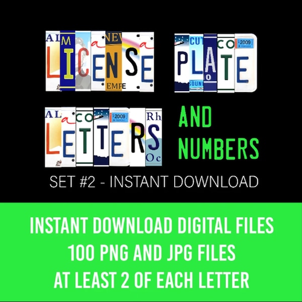 License Plate Letters - Etsy
