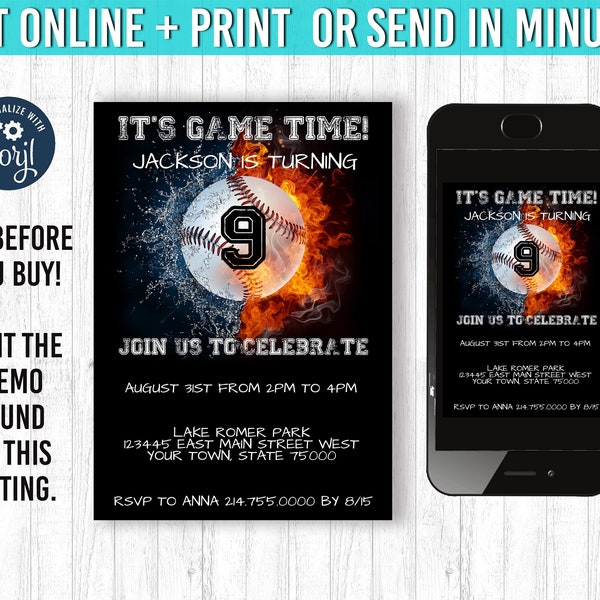 Baseball Invitation - Etsy