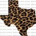 Texas PNG Leopard Print Outline Texas Sublimation Home Cheetah - Etsy