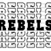 Rebels PNG Transfer Mascot Digital Download PNG, Stacked Letters ...