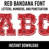 Orange Bandana Letters & Numbers for Sublimation or Design, Stitch ...