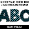 Bandana Alphabets Doodle Font Letters Western Numbers PNG Font Bandana ...