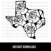 Texas PNG Texas Rose SVG Outline Texas Sublimation Home - Etsy