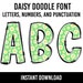 Daisy Alphabet Doodle Font Letters Floral PNG Summer Spring Sublimation ...