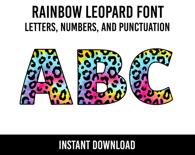 Leopard Print Letters and Numbers, Leopard Print Alphabet, Leopard ...