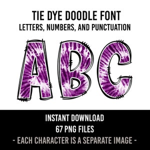 Tie Dye Alphabet Doodle Font Letters Tiedye Numbers PNG Font Tie Dye ...