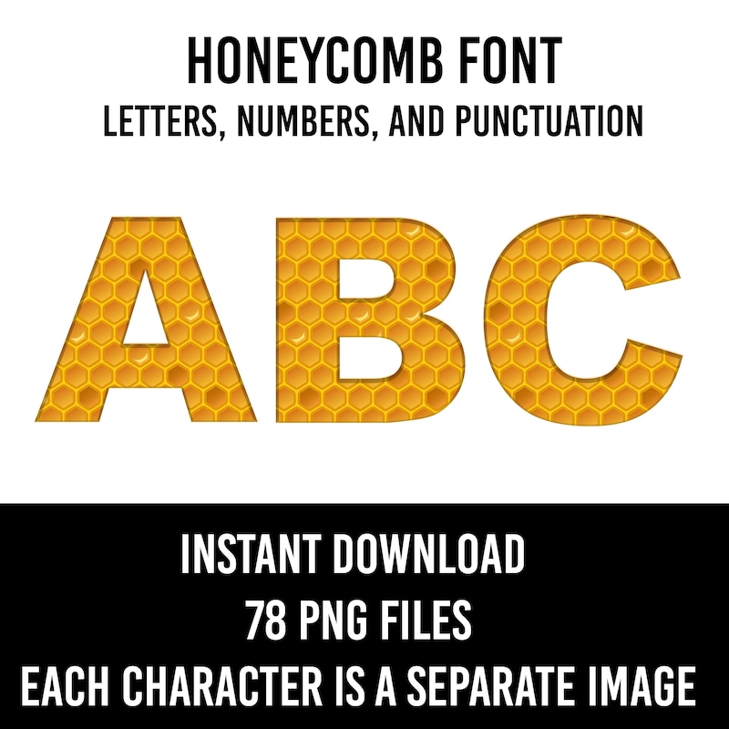 Honey Bee Alphabet - Etsy