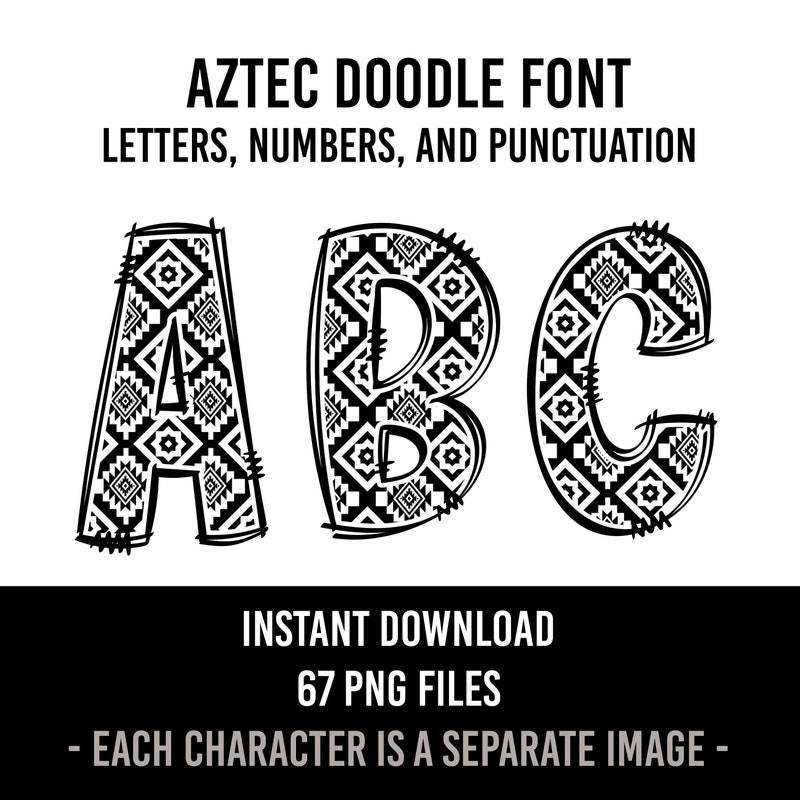 Aztec Letters - Etsy