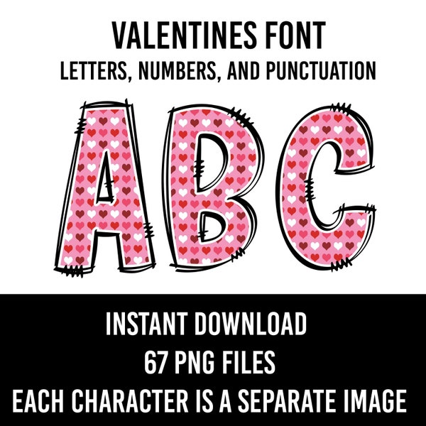 Valentine Alphabet - Etsy
