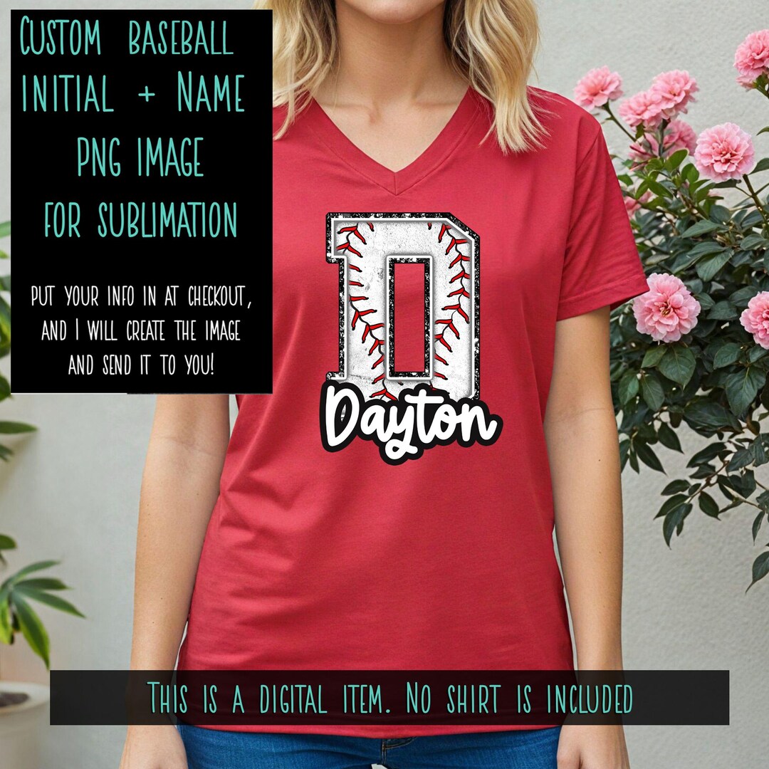 Custom Baseball Initial and Name PNG, Custom Name Team Image, Baseball ...