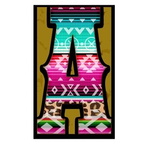 Western Serape Alphabet 26 Letters, PNG File, Serape, Serape Font ...